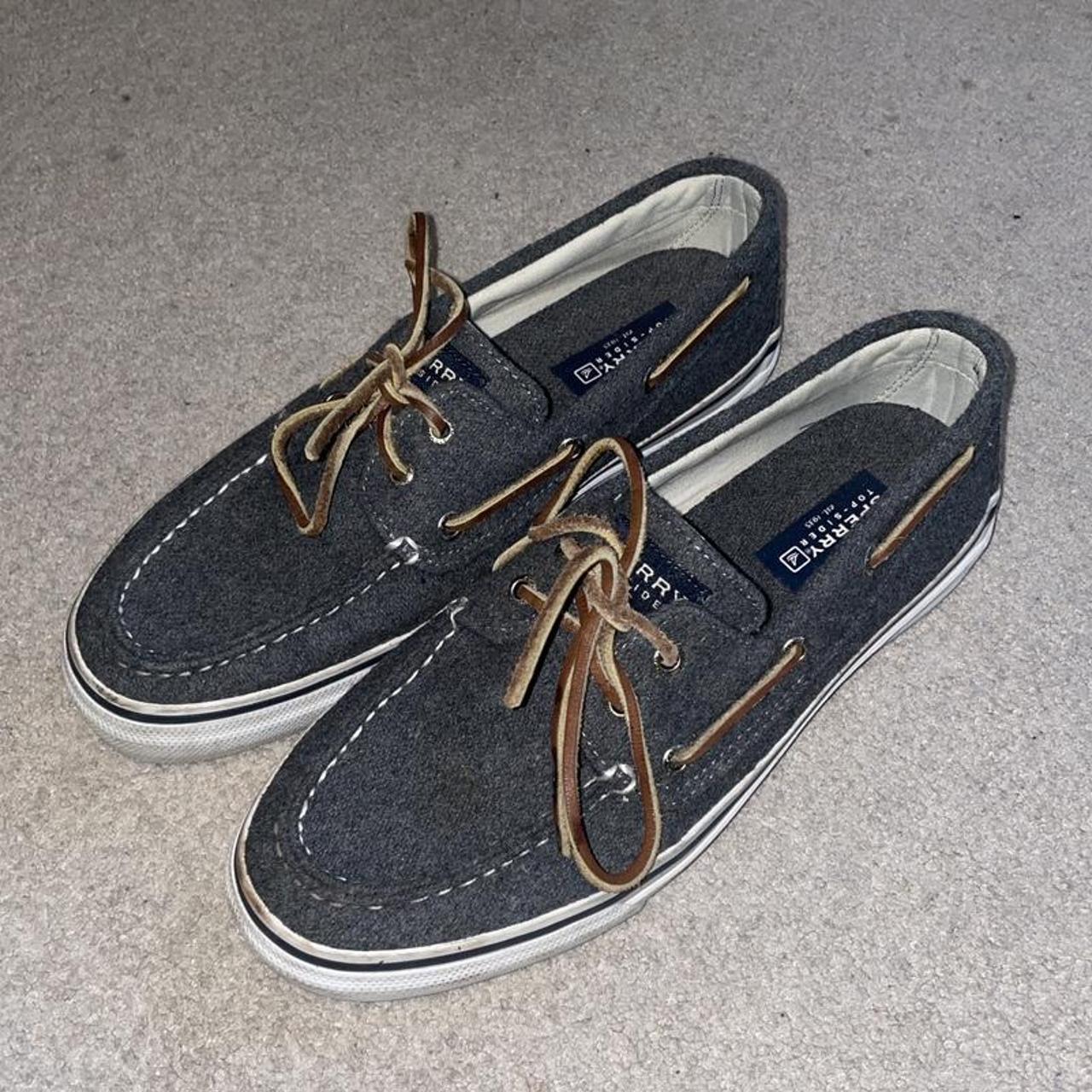 Sperry Men's Grey Boat-shoes | Depop