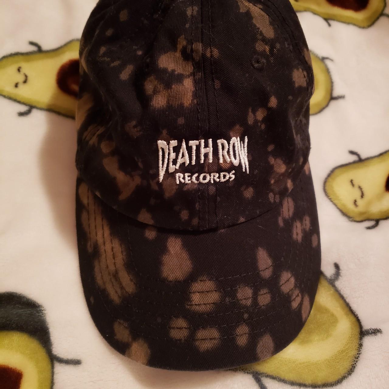 Black hat "death row records" acid stained - Depop