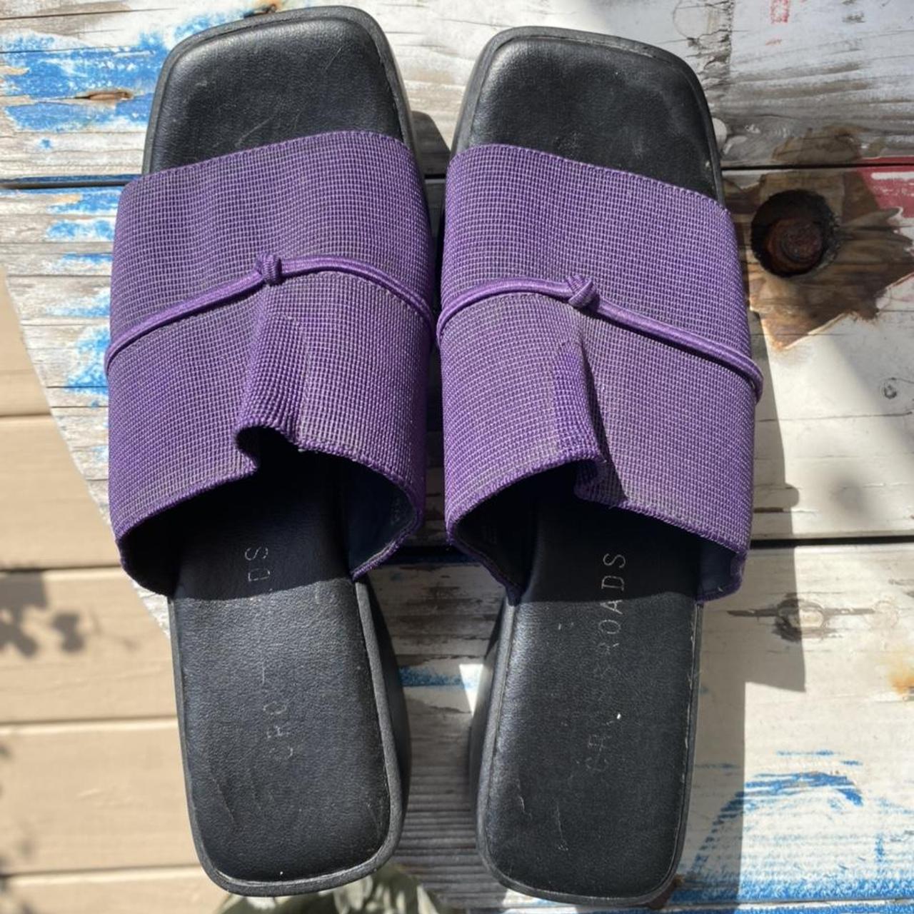 The freakin cutest vintage 90s slide sandals with... - Depop