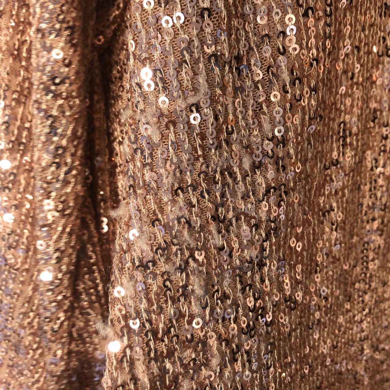 River Island rose gold sequin dress with balloon... | Depop River Island rose gold sequin dress with balloon... | Depop