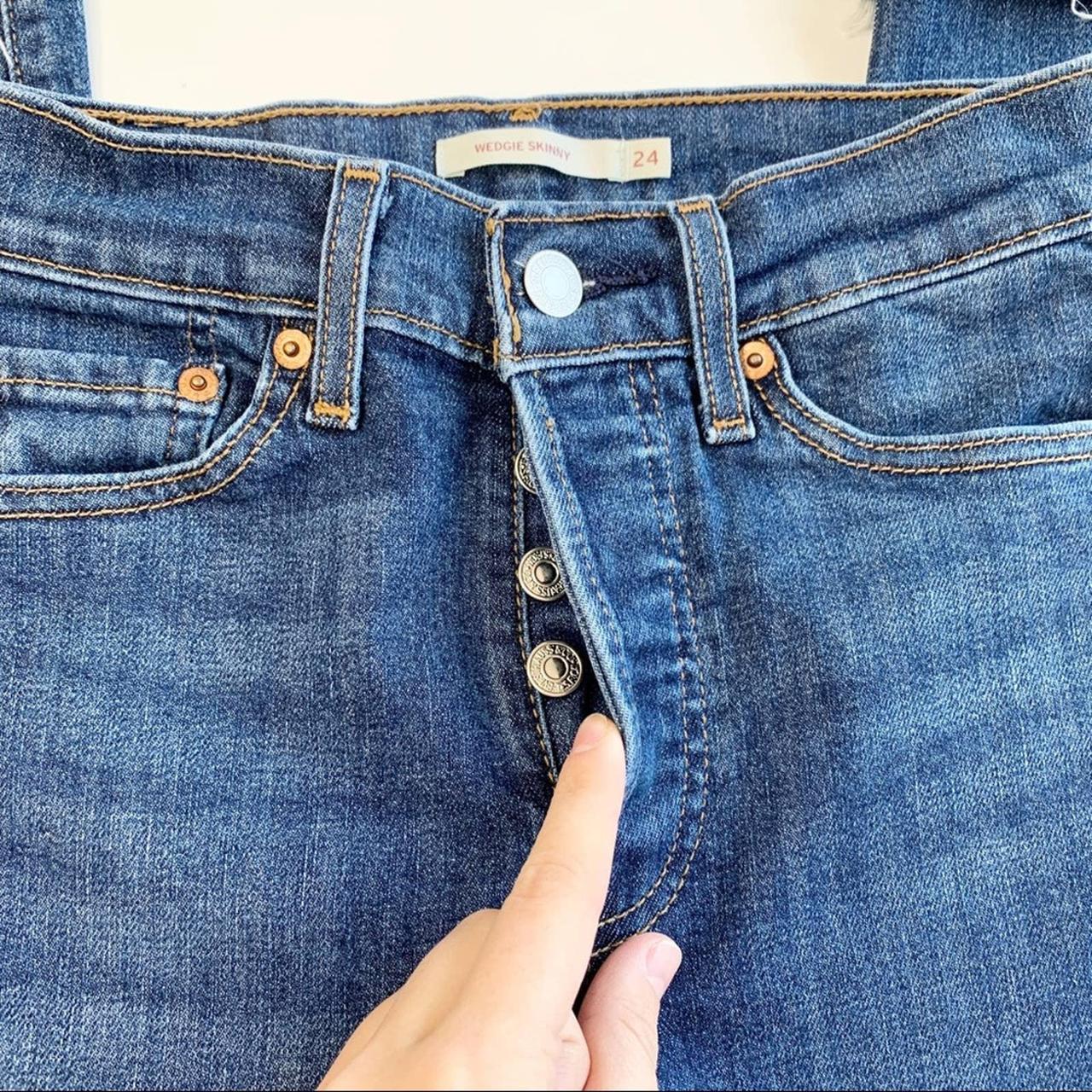 Levis High Rise Wedgie Skinny Jeans Button Fly In Depop