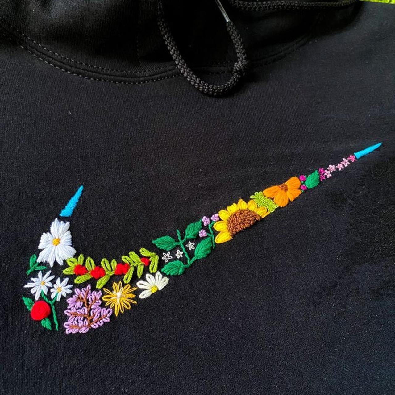 BRAND NEW HAND EMBROIDERED T-shirt DESIGN 👕... - Depop