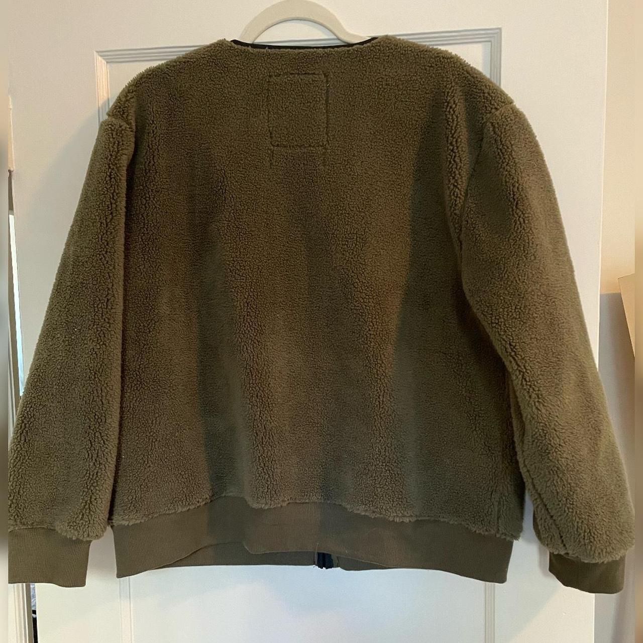 Deus Ex Machina Women's Khaki and Black Jacket | Depop