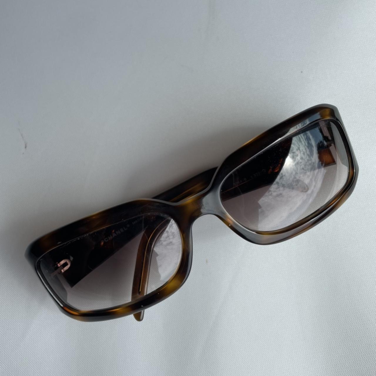 Vintage Chanel Sunglasses! Super cute crystal CC On... | Depop