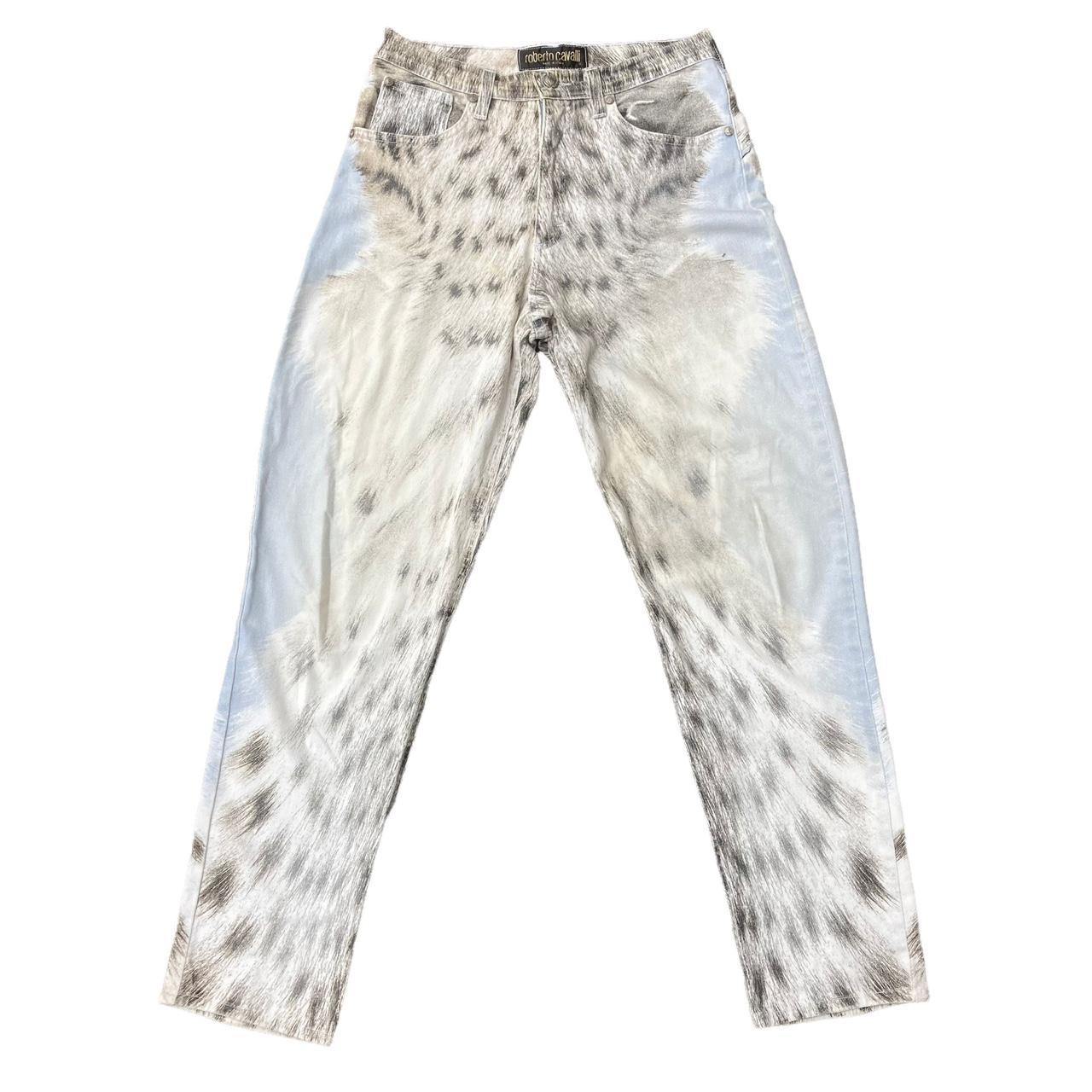 Vintage Roberto Cavalli all over animal print jeans,... | Depop