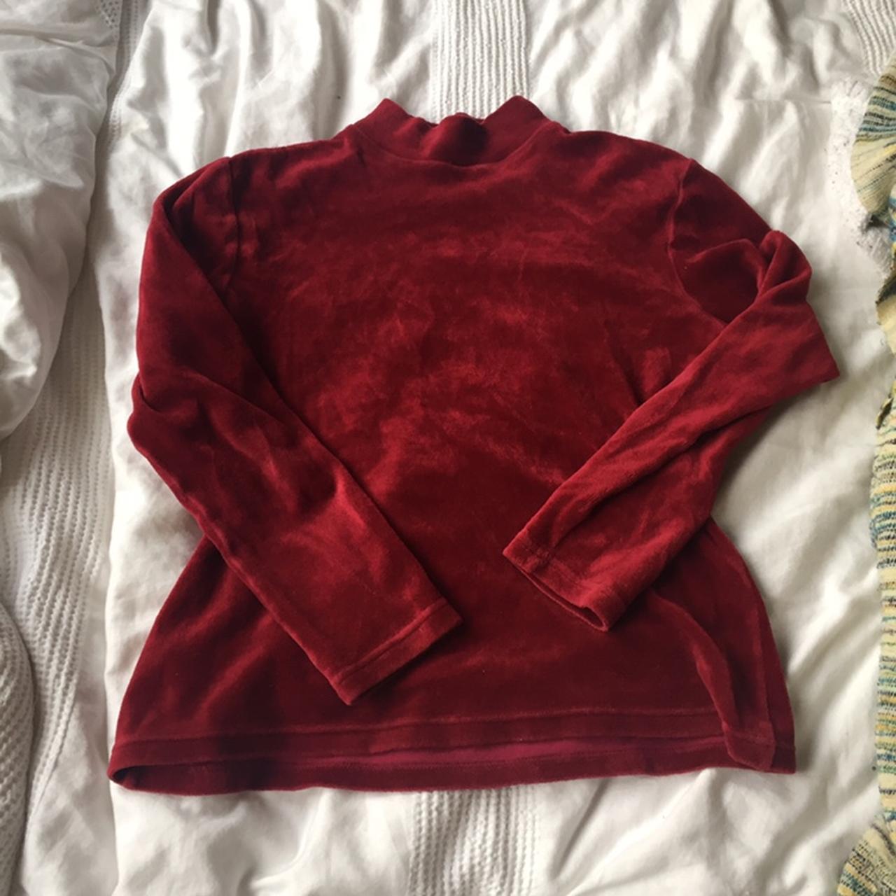 🍒red velvet turtle neck 🍒from m&s st michael 🍒size... - Depop