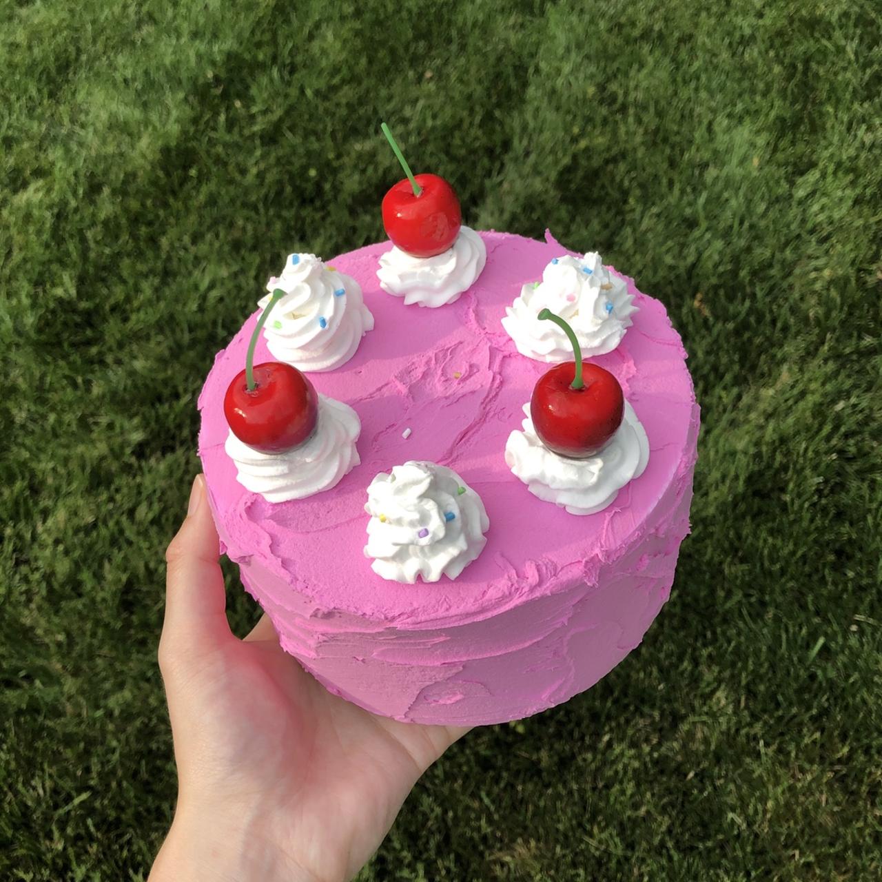 SOLD! The cutest pink fake cake! 💗 The perfect room... - Depop