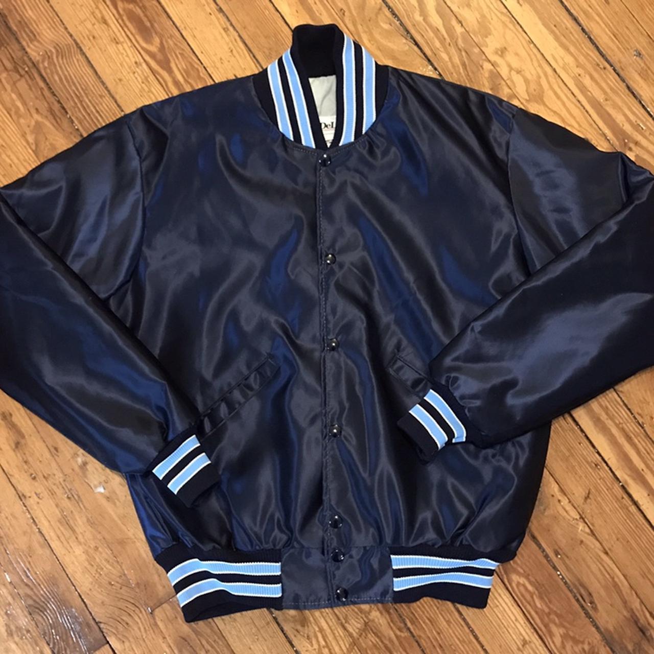 Vintage Blank Delong Satin Jacket Like new condition... - Depop