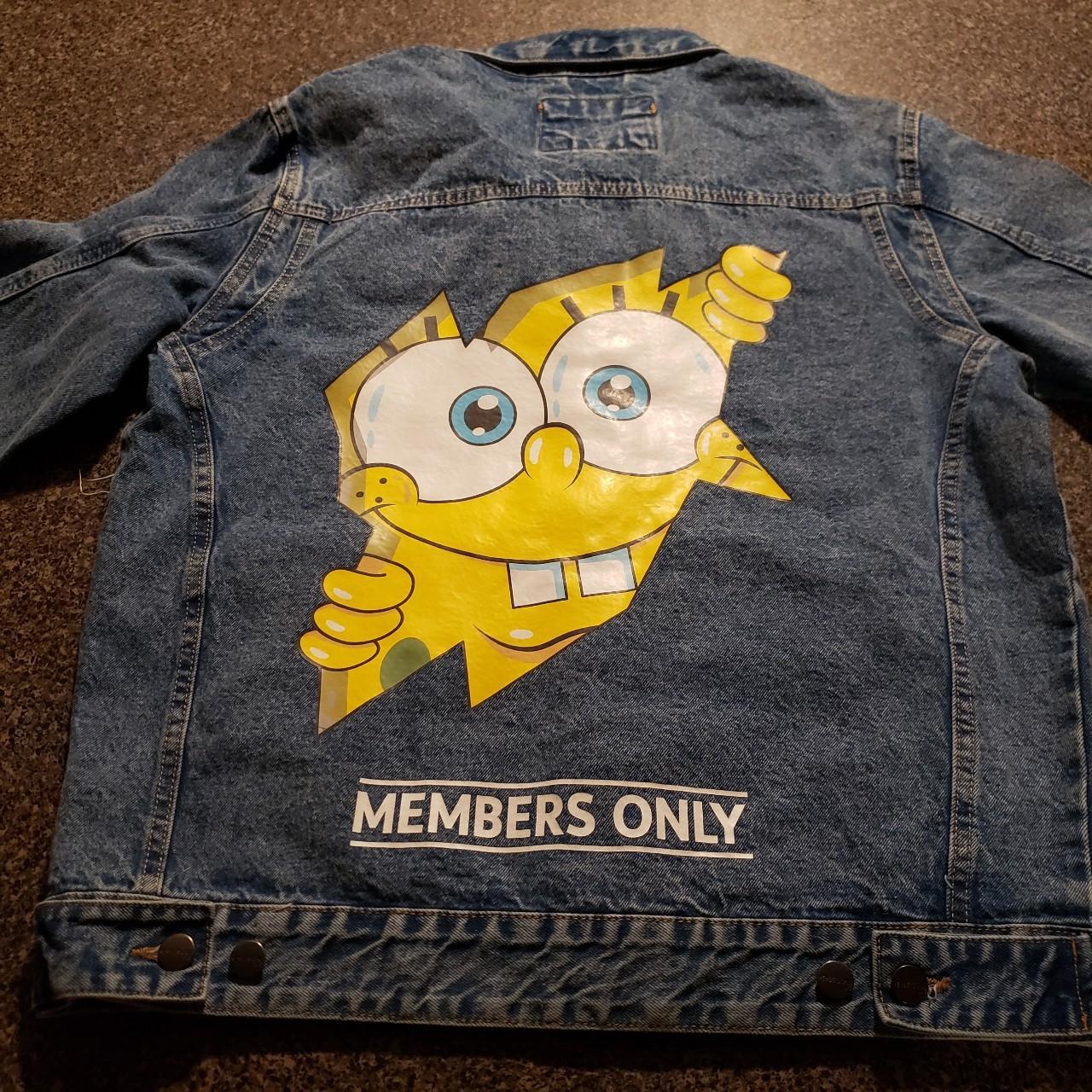 SpongeBob SquarePants Denim Jean Members Only x... - Depop