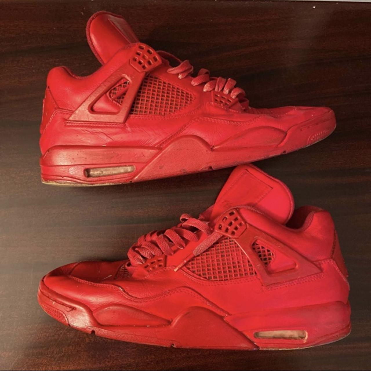 Nike Air Jordan 4 IV Retro Fire Red 2012 Custom Size... - Depop