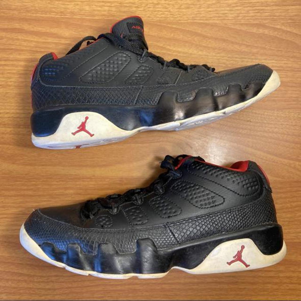 Nike Air Jordan 9 IX Retro Low Snakeskin Black Red... - Depop