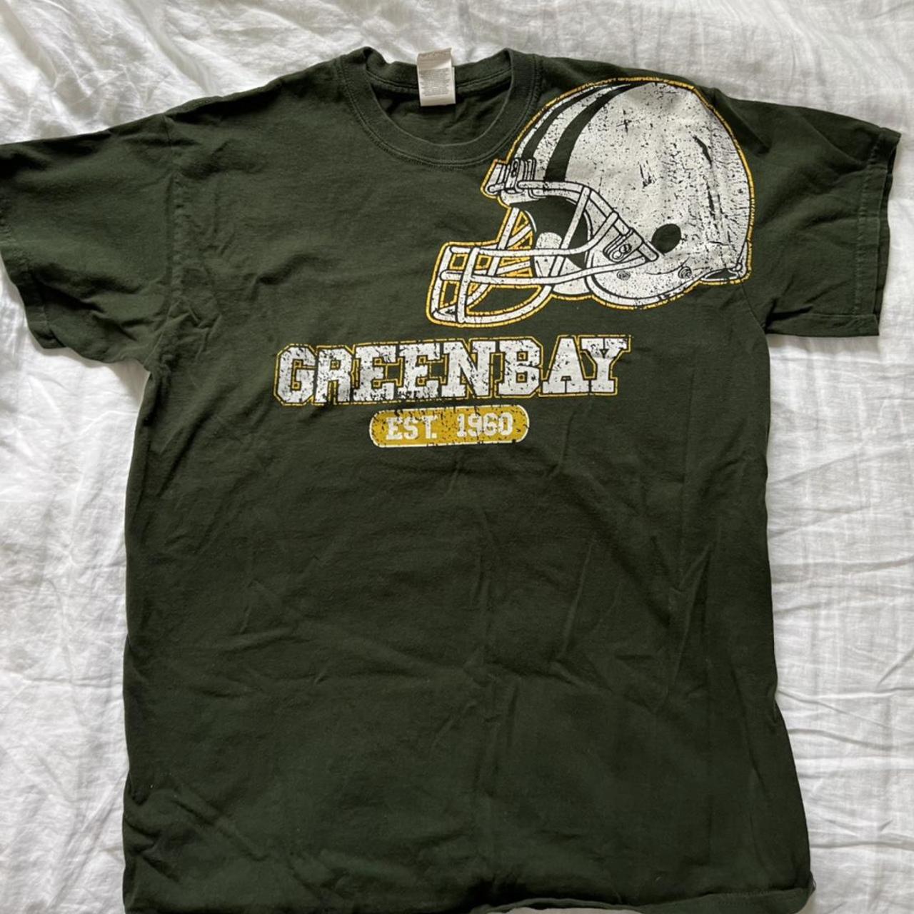 cute vintage green bay packers shirt message with... - Depop