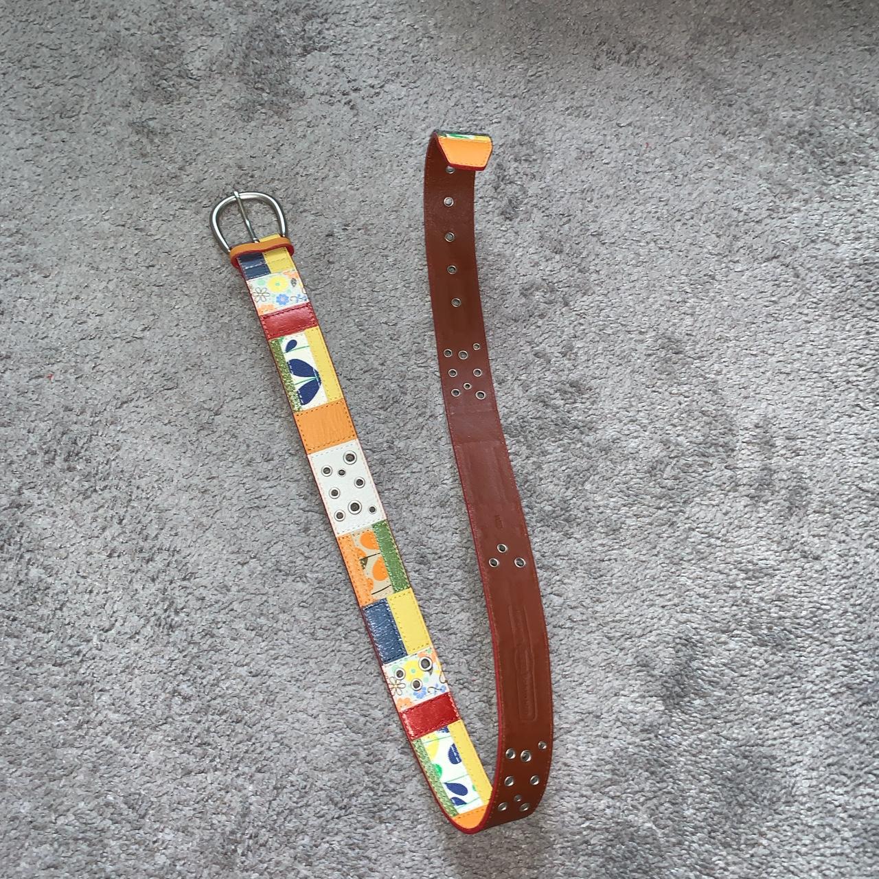 💼 vintage fossil patchwork belt 💼 • says size... - Depop