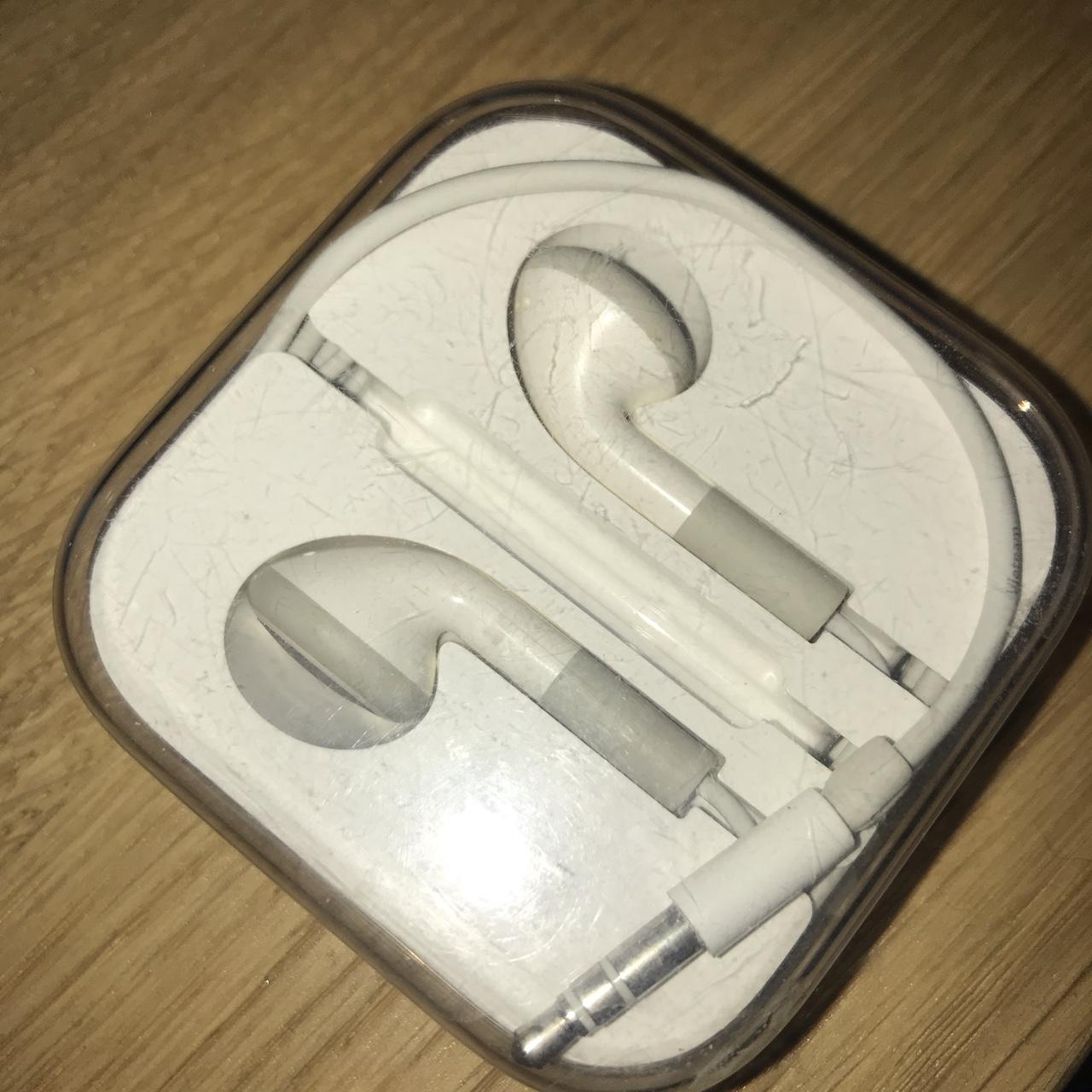 Genuine apple headphones-barely used- have the... - Depop