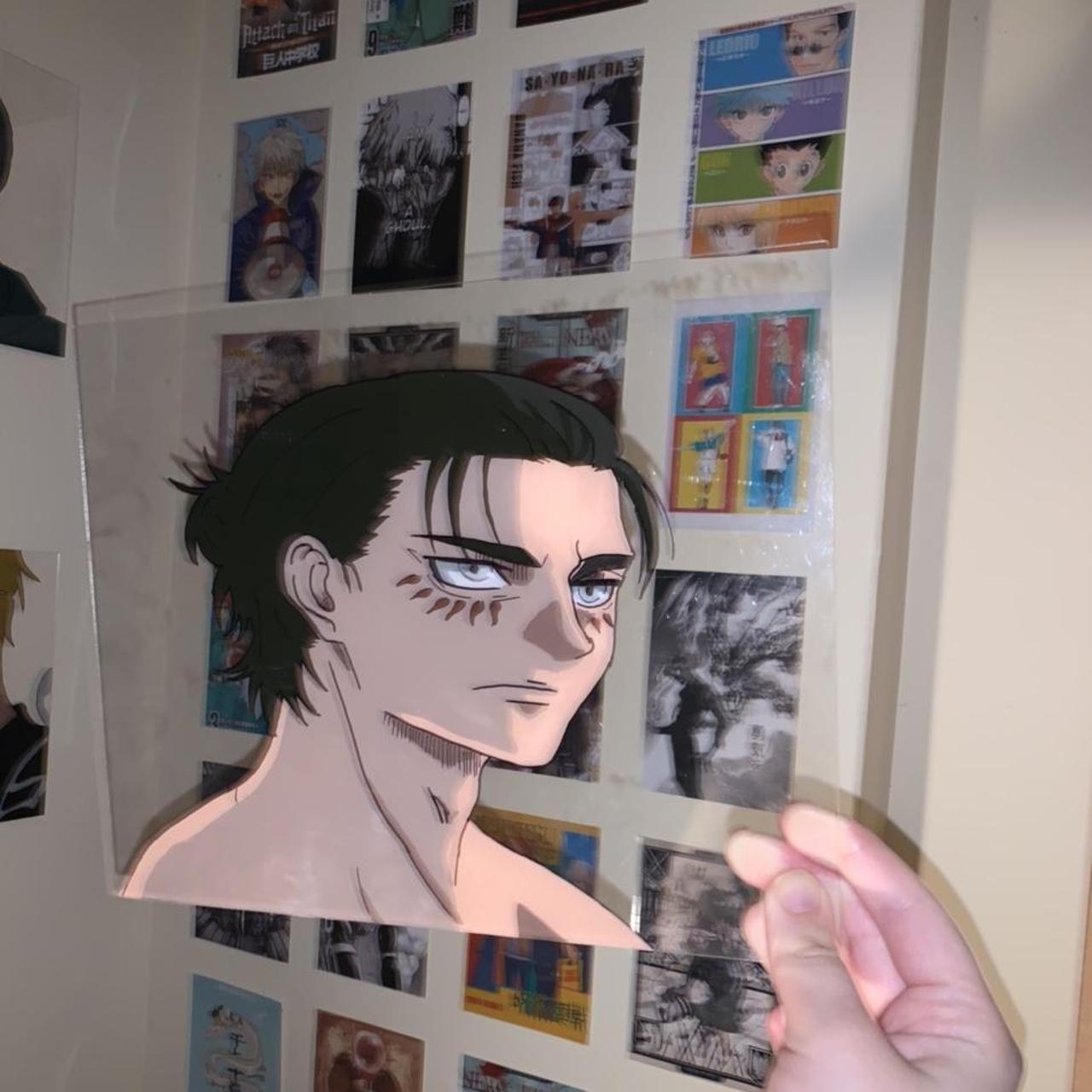 Attack on titan - Eren Yeager glass painting (made... - Depop