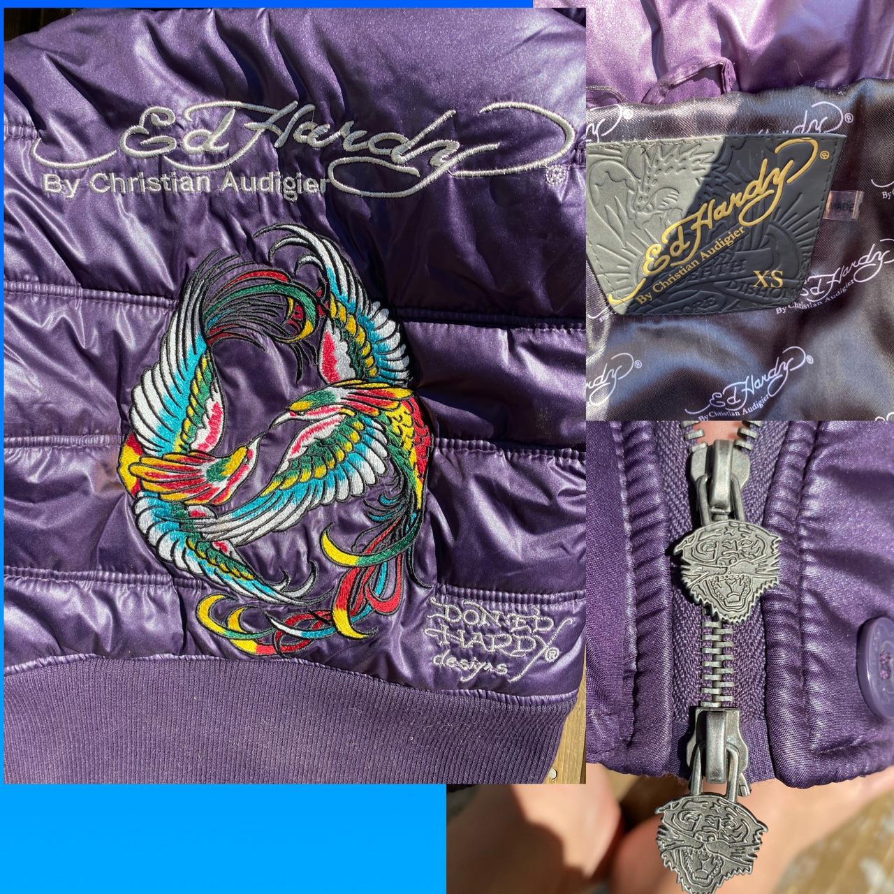 ULTRA RARE Y2K ED HARDY PUFFER JACKET Brand: ED... - Depop