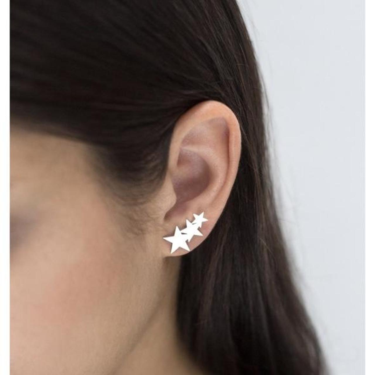 Saldos Diez Triple Star Studs in Sterling silver -... - Depop
