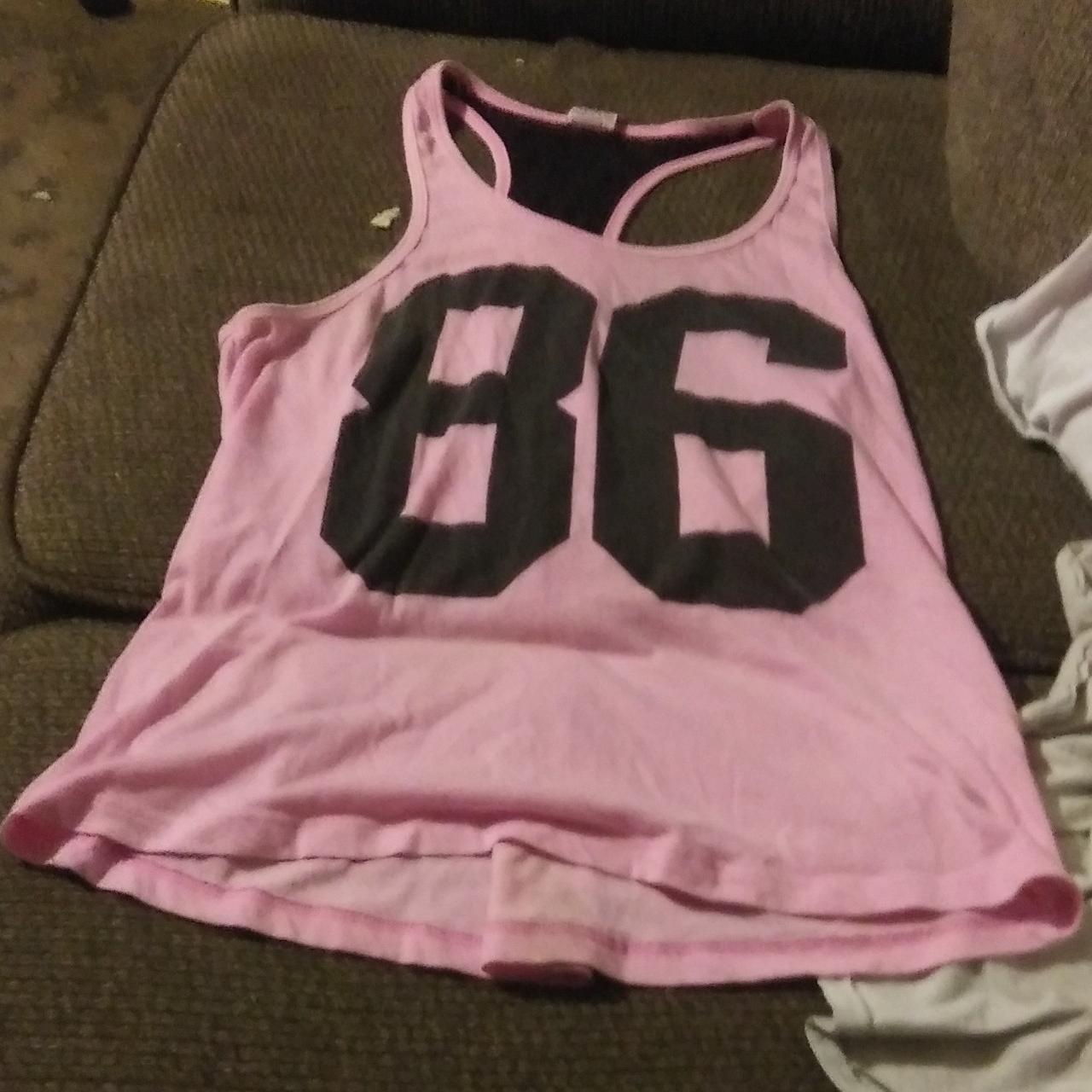 Victoria secret Pink #86 tank top. 60% cotton. 40%... - Depop