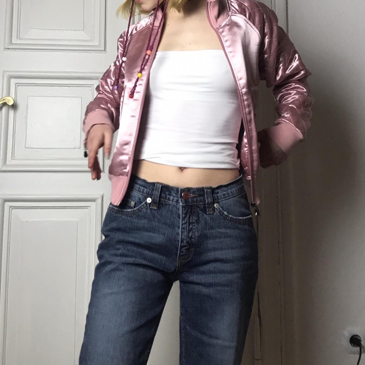 💗 Authentic Bebe y2k pink bomber jacket in S 💗 A... - Depop