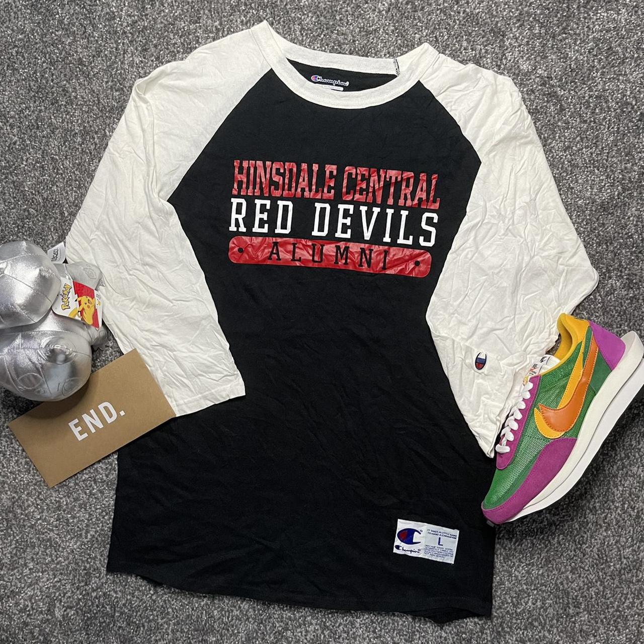 Champion “Hinsdale Central Red Devils” baseball... - Depop