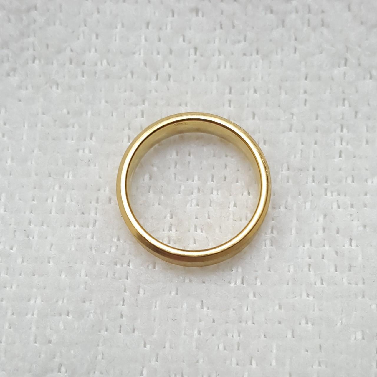 Beautiful Stainless Steel Gold plated Ring Band For... - Depop