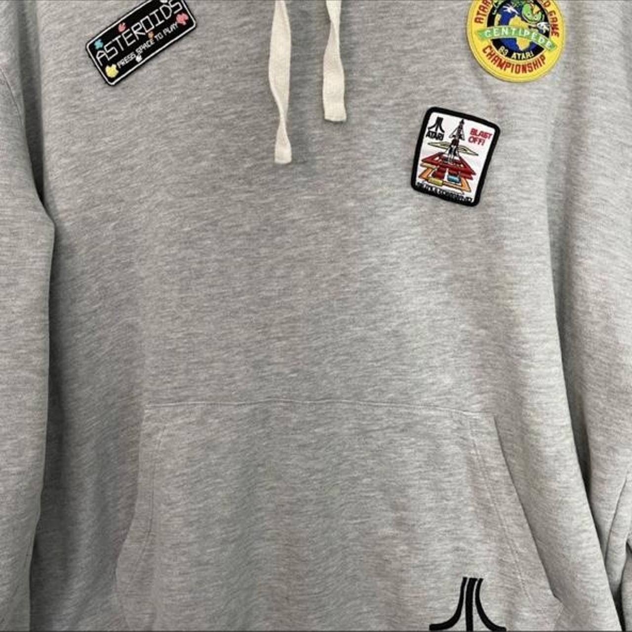 Junkfood Atari Grey Throw Back Hoodie Size XXL... - Depop