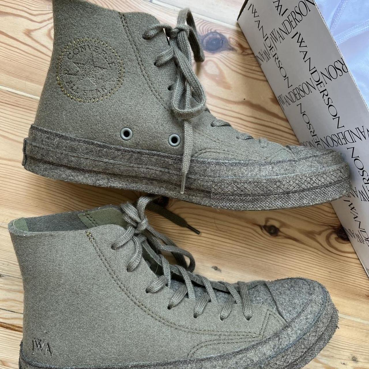 Converse Women's Khaki Trainers | Depop