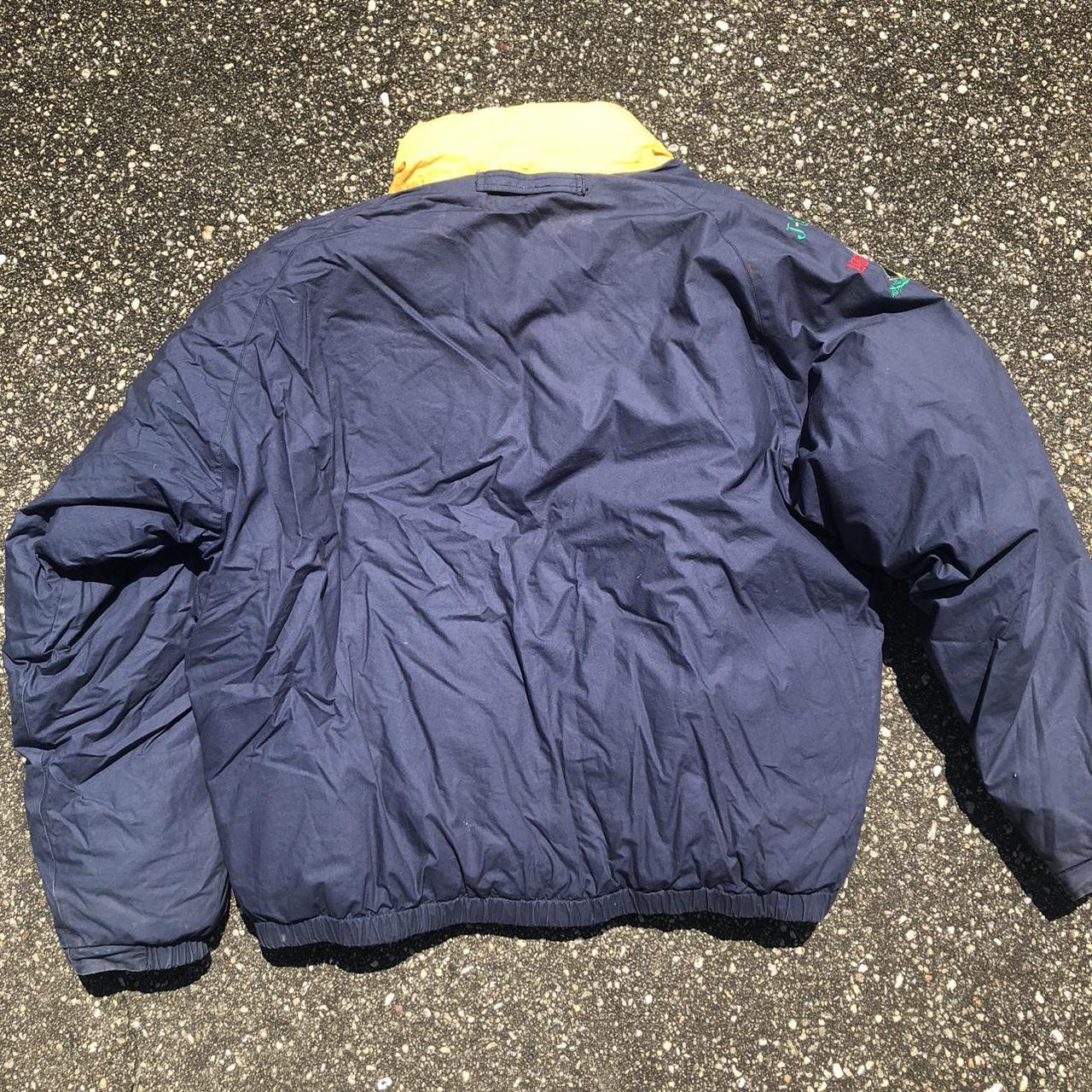 Vintage Nautical Puffer jacket J-Class embroidered... - Depop