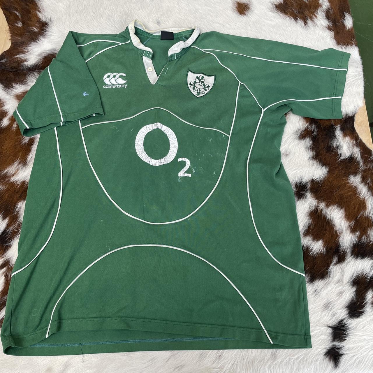 Vintage 1990s Green Canterbury Irish Rugby Top Polo... - Depop