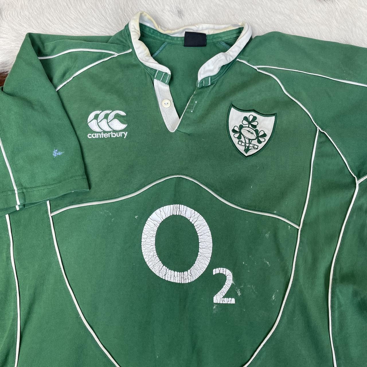Vintage 1990s Green Canterbury Irish Rugby Top Polo... - Depop