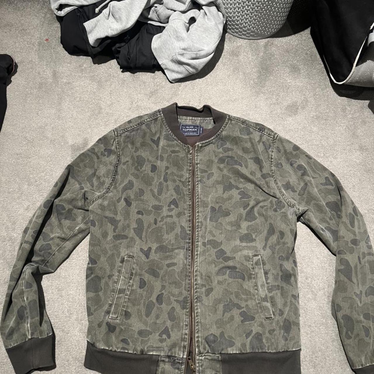 Topman camo bomber jacket Size L Open to offer... - Depop