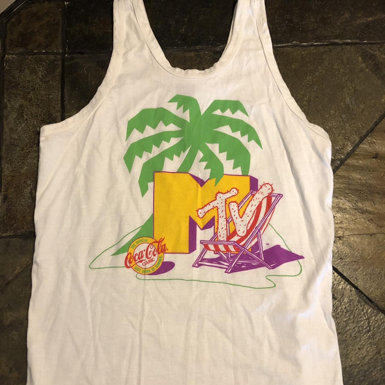 Vintage 90s MTV Spring Break Tank Top tagged Women’s... - Depop
