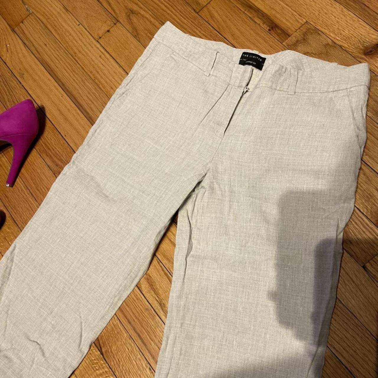 The Limited Cassidy Fit Linen Neutral cream beige... - Depop