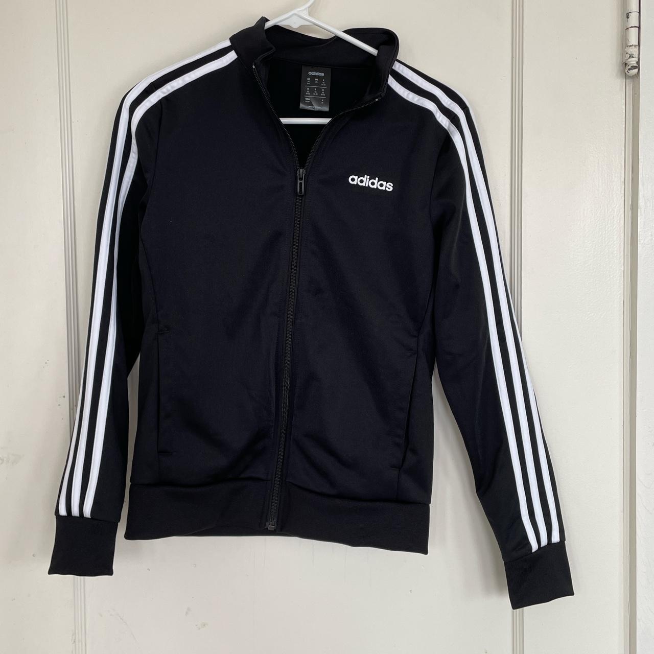 Adidas Women's Black and White Jacket | Depop