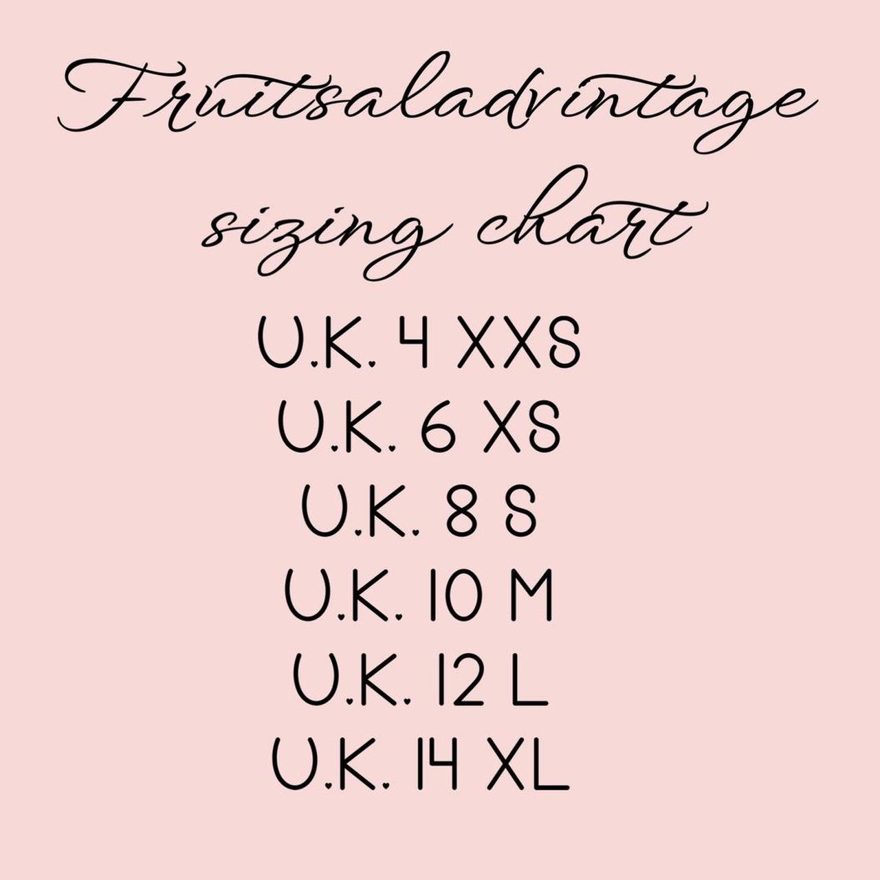 Sizing chart for my handmade items Scroll across... - Depop