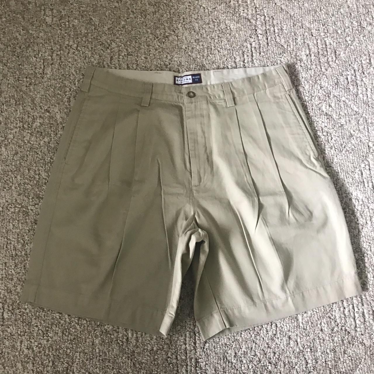Khaki Pleated “Dad” Shorts. Size 38. New with tags.... - Depop