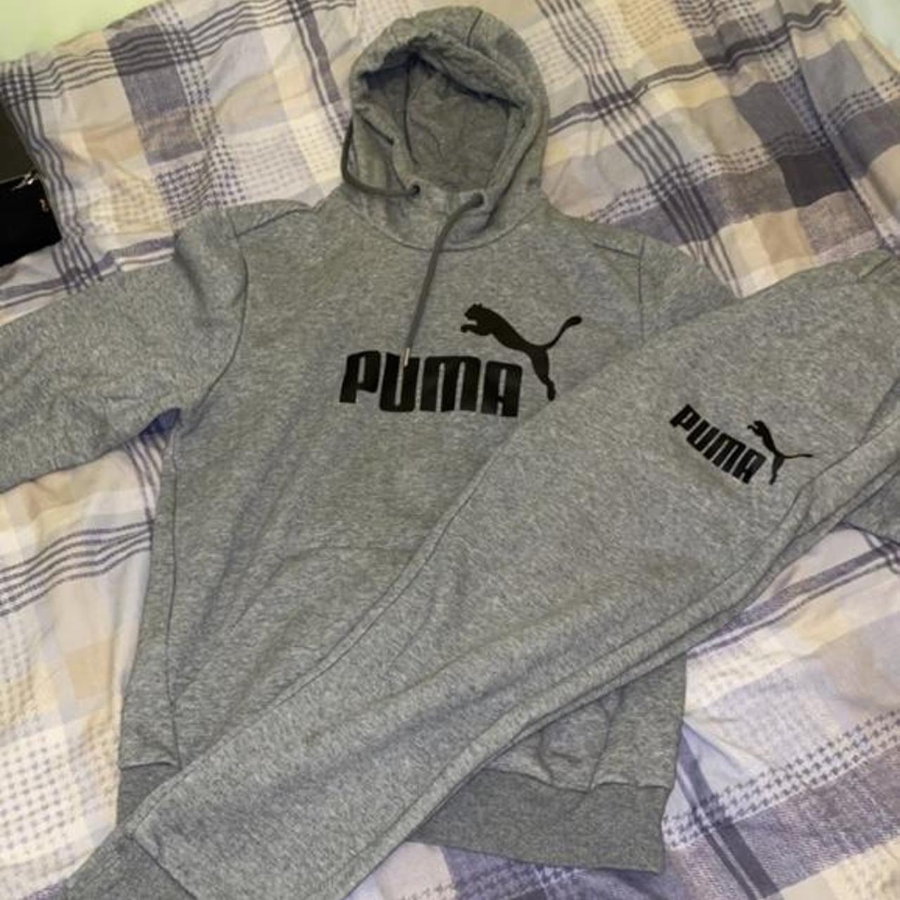 Full Grey Puma Tracksuit Medium Very Comfy Very... - Depop