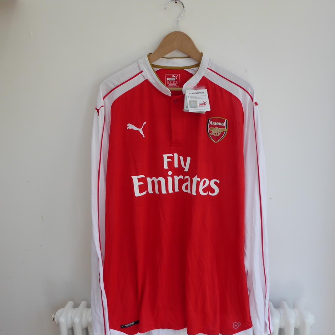 2015-16 Arsenal Puma Home L/S Shirt BNWT Brand new... - Depop