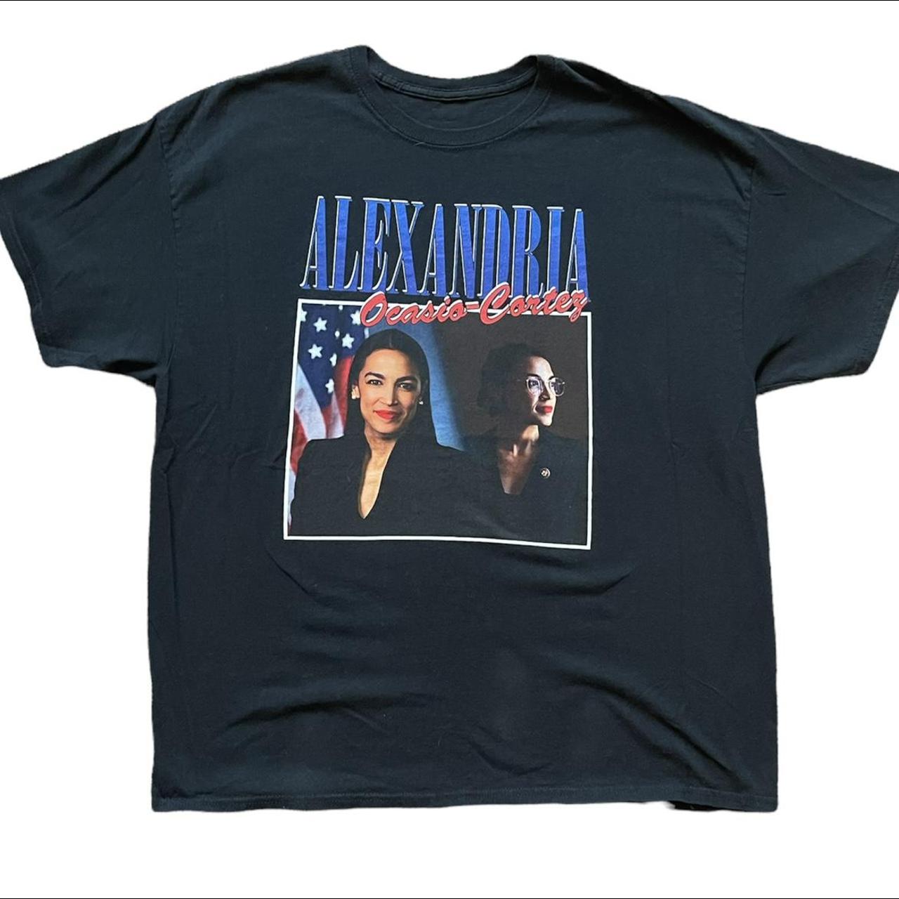 Alexandria Ocasio-Cortez Tee AOC Size L #aoc... - Depop