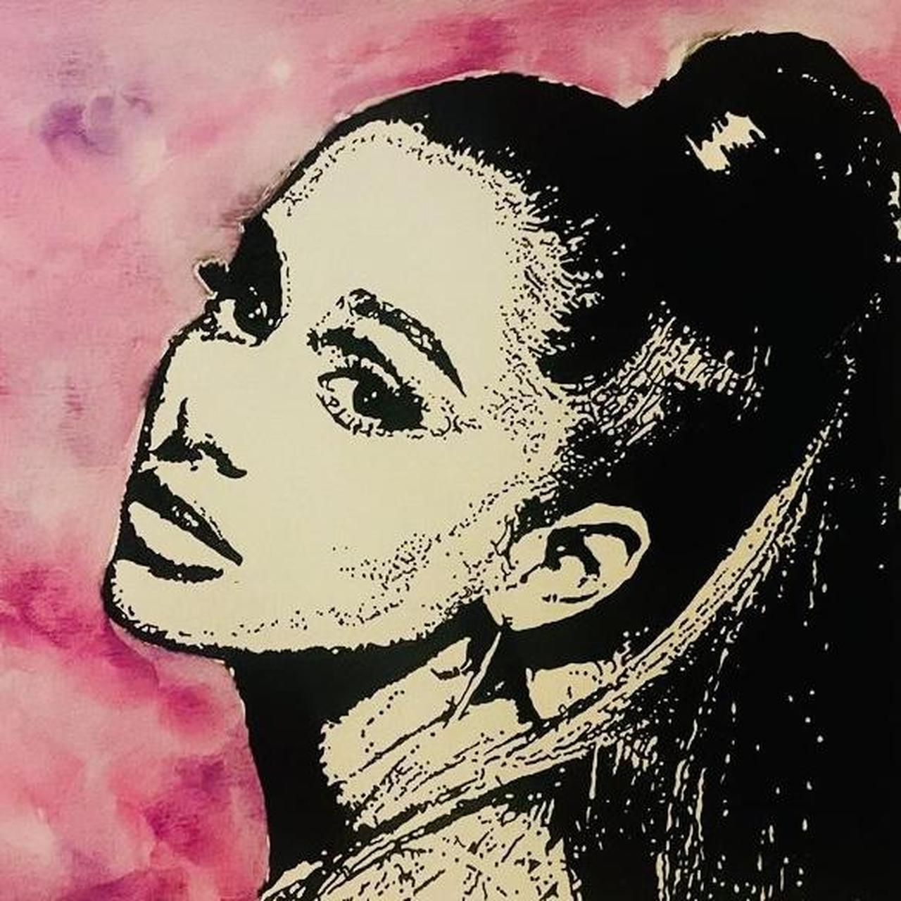 -Ariana Grande handmade drawing. -A4. -Ink drawing... - Depop