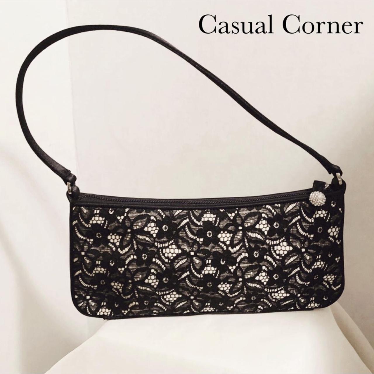 Casual Corner vintage black lace handbag,elegant... - Depop