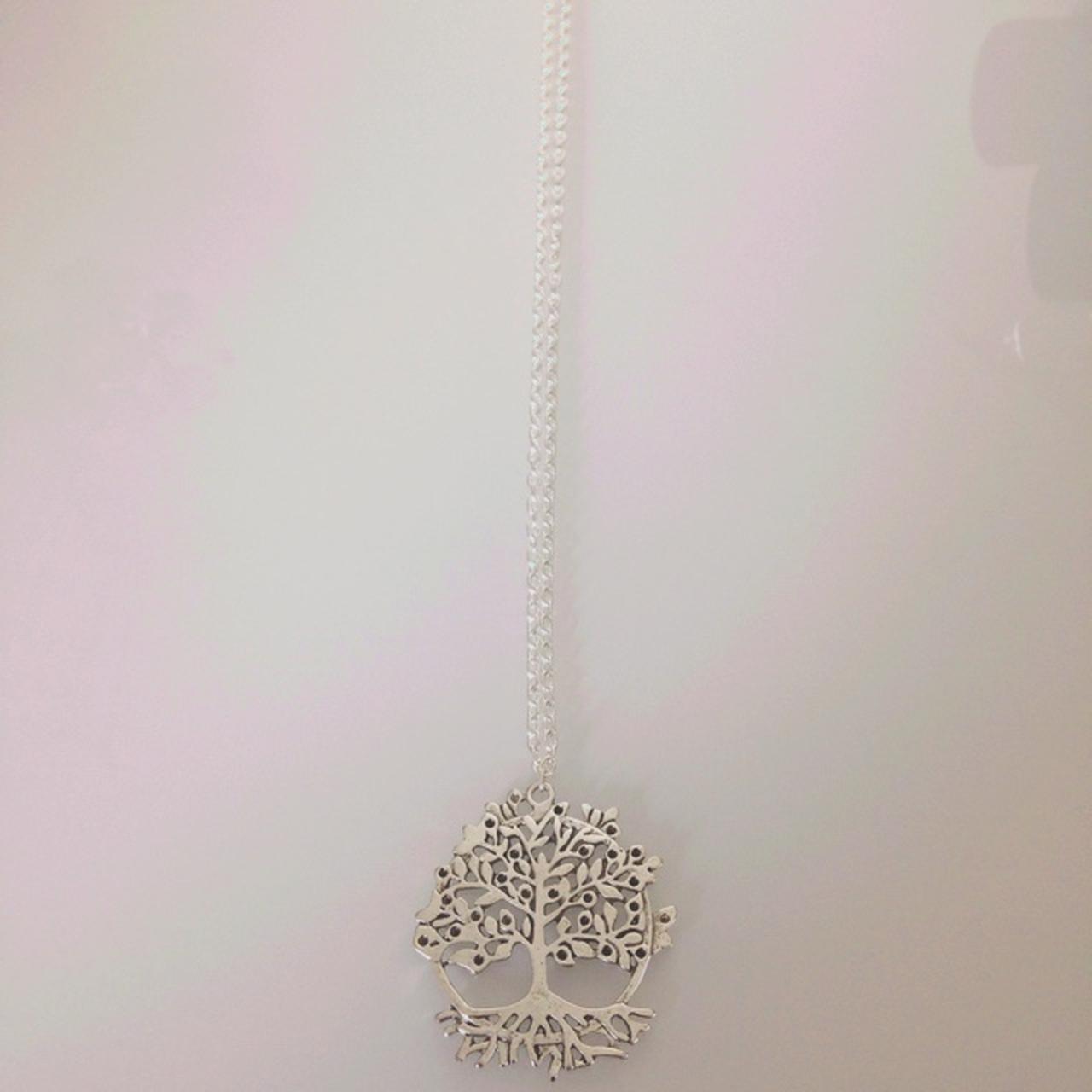 Silver colour 'Tree of Life' roots necklace. Comes... - Depop