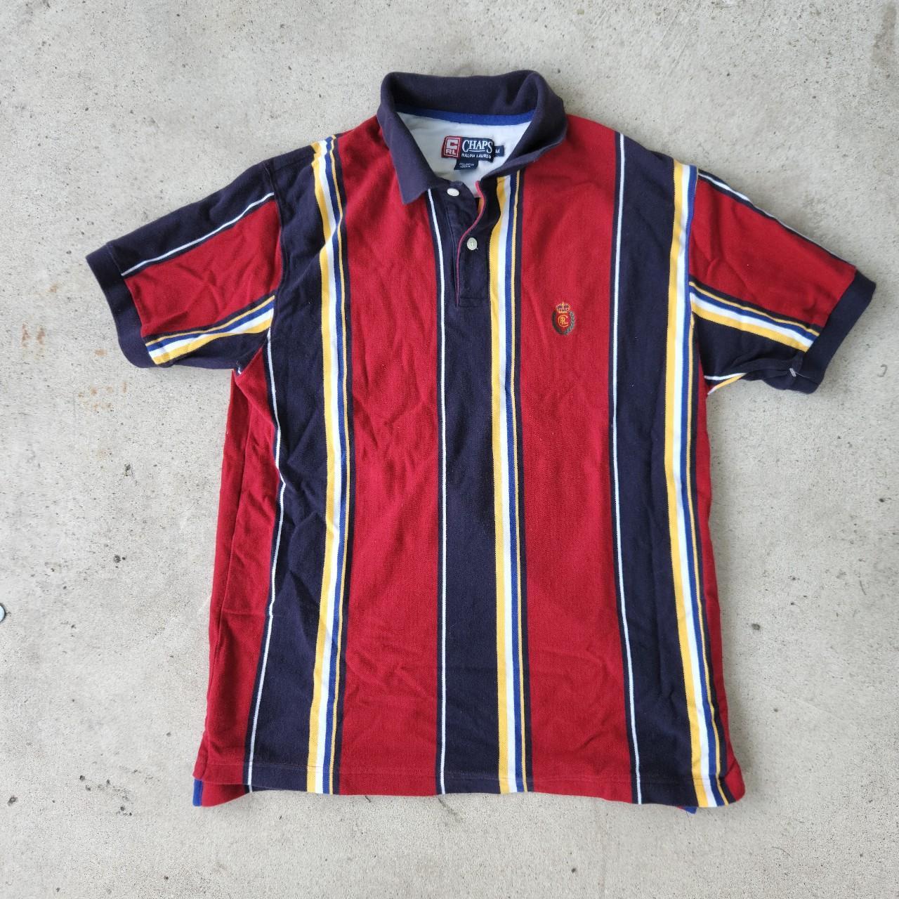 Vintage Chaps Ralph Lauren polo striped - Depop