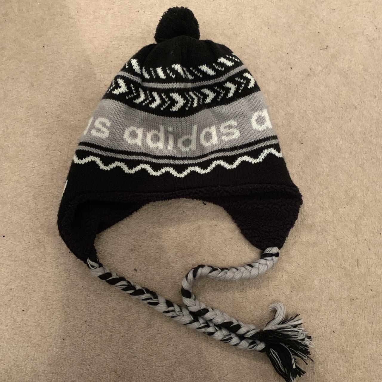 Adidas woolly hat with strings Any size / any gender - Depop