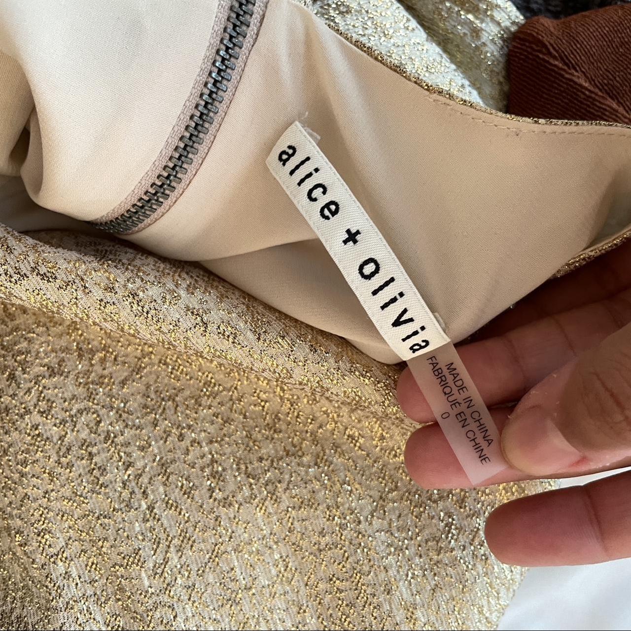 Alice & Olive Gold Dress -Worn Once (last photo) - Depop