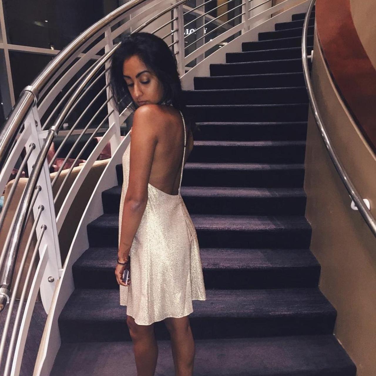 Alice & Olive Gold Dress -Worn Once (last photo) - Depop