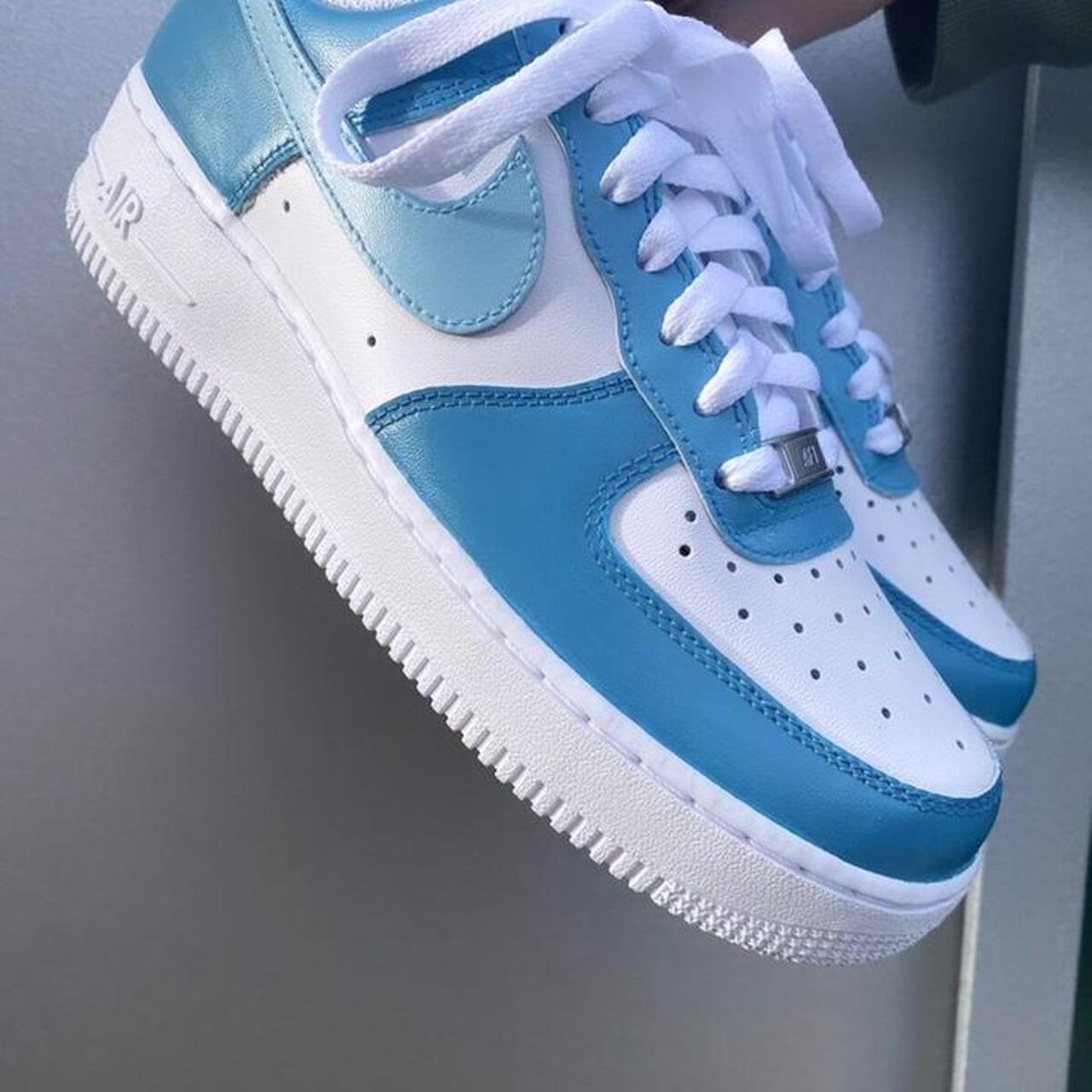 50 shades of Blue Custom Nike. Instant Delivery on... - Depop