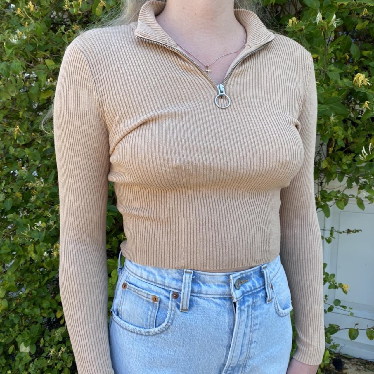turtleneck top, perfect condition, barely worn - Depop