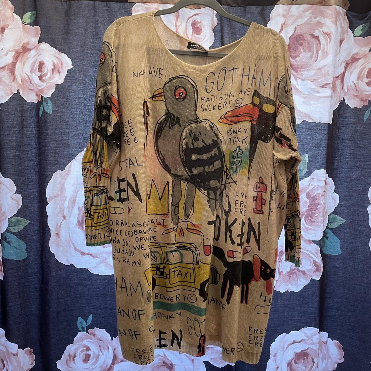 Basquiat themed tunic/sweater dress. Super soft and... - Depop