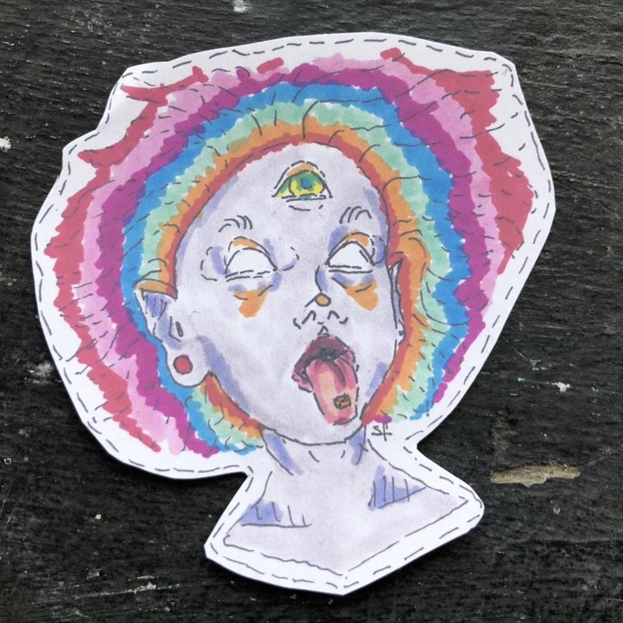 LSD/acid sticker ️ Hand made and drawn by me,... - Depop